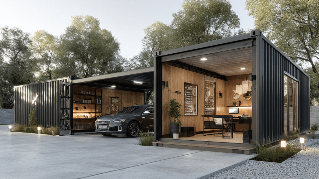 14 Creative Shipping Container Garage Ideas - Jack Cooper