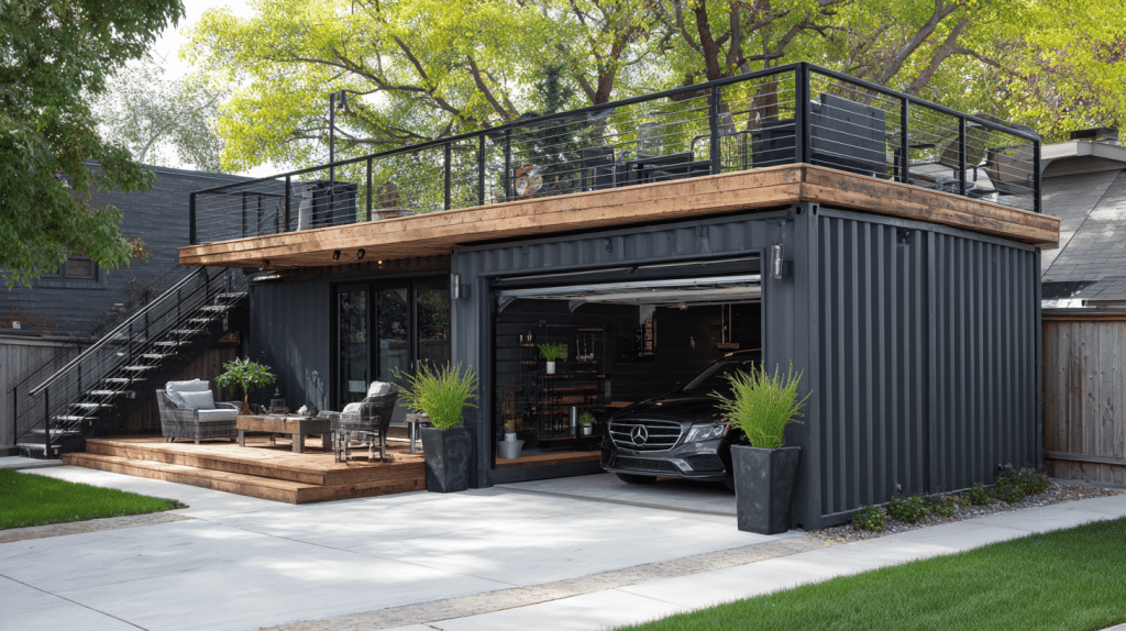 14 Creative Shipping Container Garage Ideas - Jack Cooper